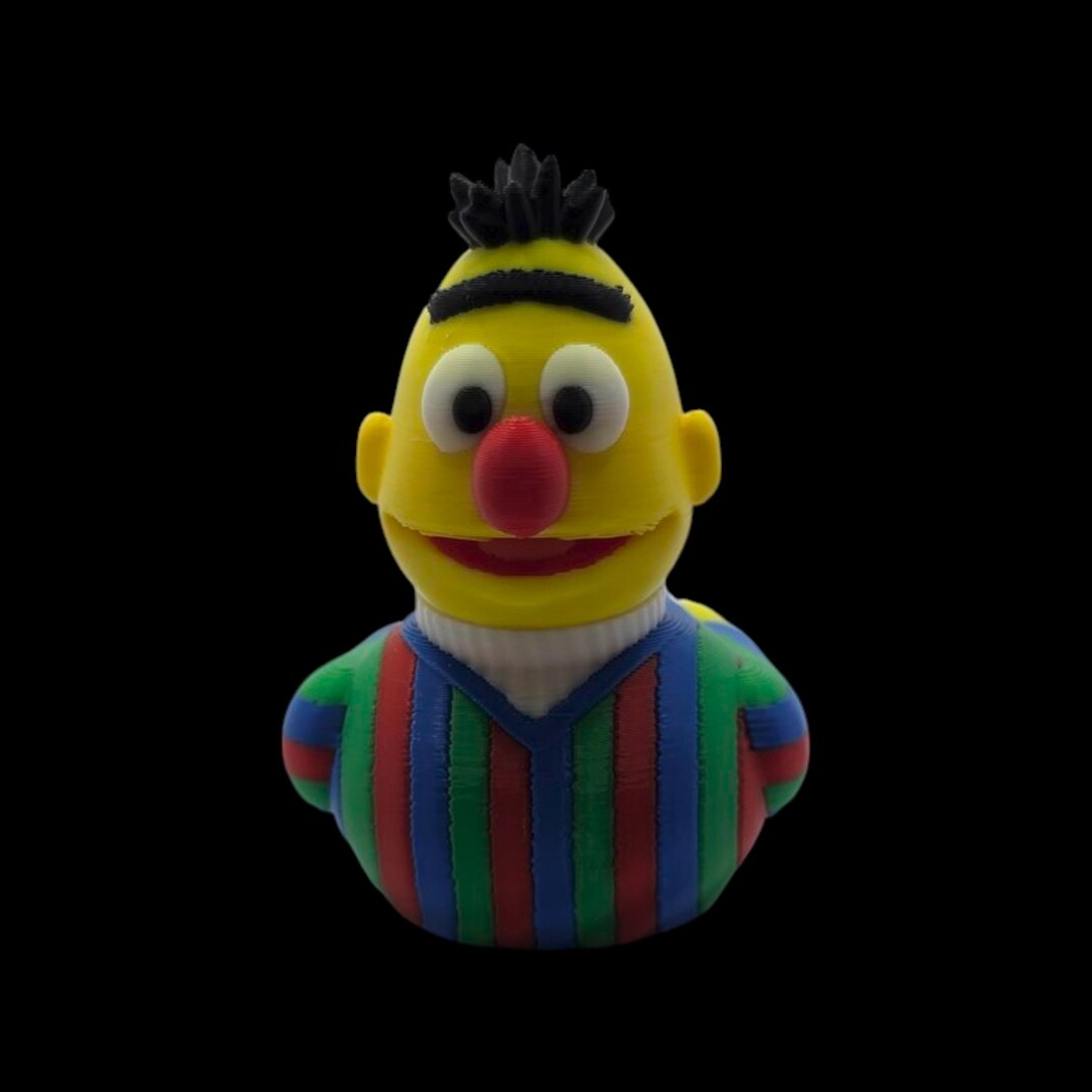 Sesame Street Bert Inspired Duck Figure Collectible Character Toy ...