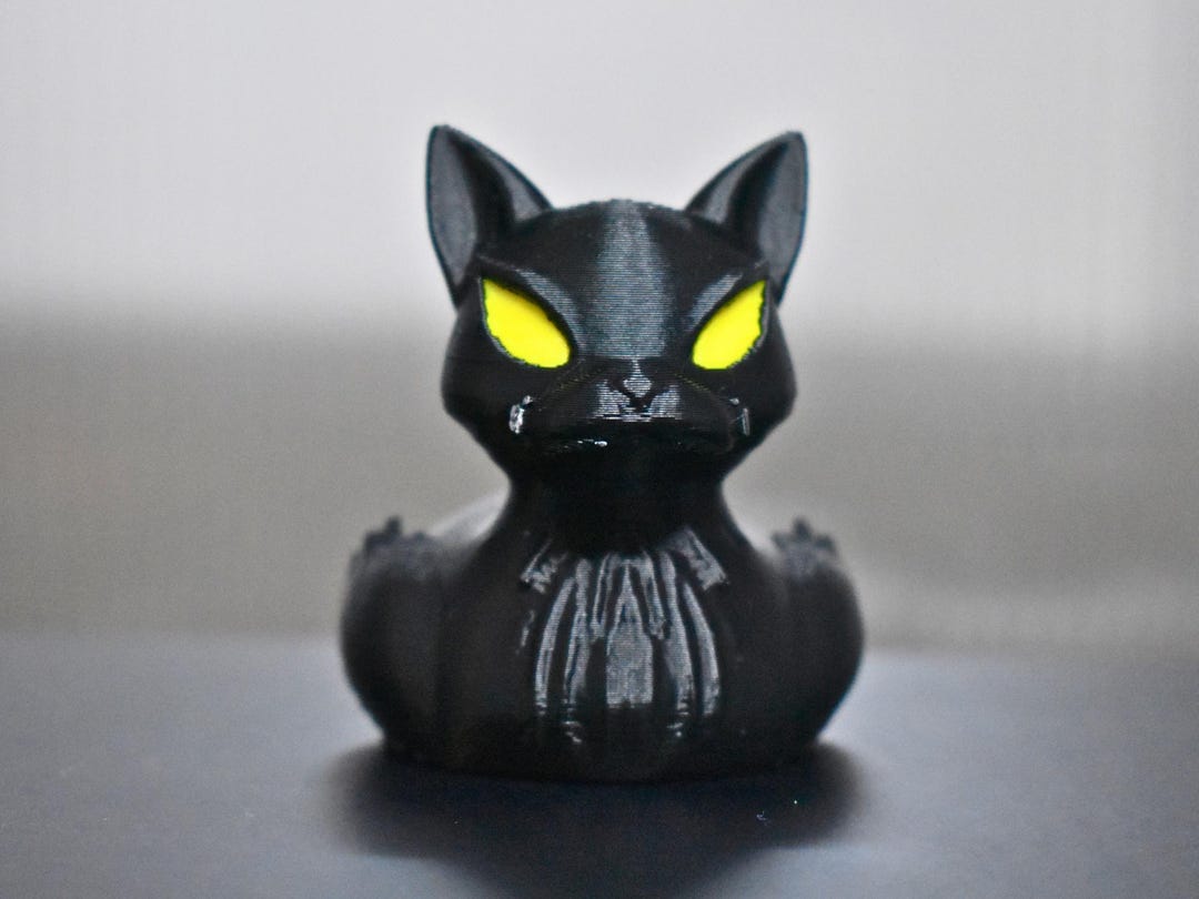 3D Printed Black Cat Duck: Halloween Cruise Jeep Ducky - Etsy