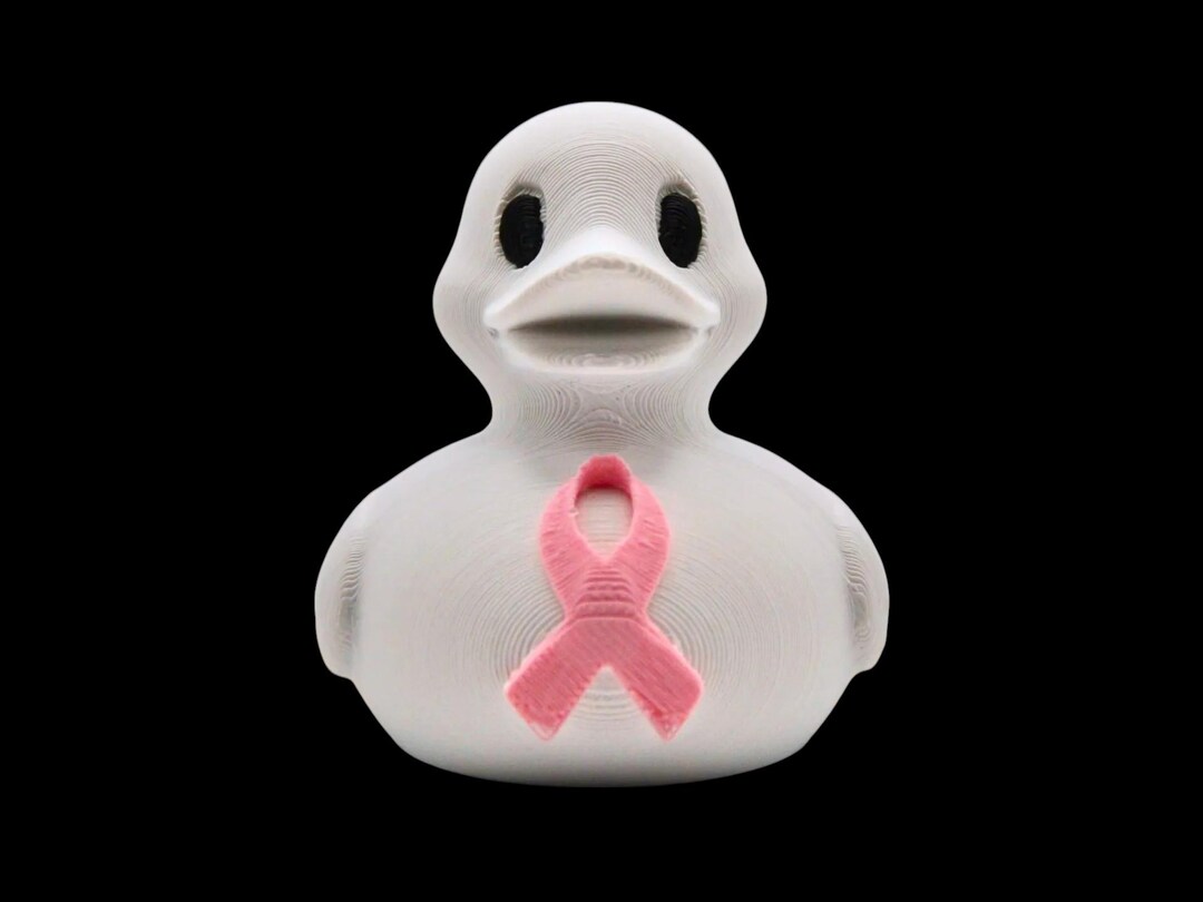 3D Printed Pink Ribbon Duck: Breast Cancer Awareness Gift - Etsy
