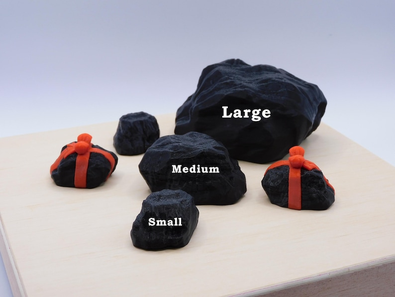 3D Printed Lump of Coal|funny Christmas Gift, Naughty List Gag Gift ...