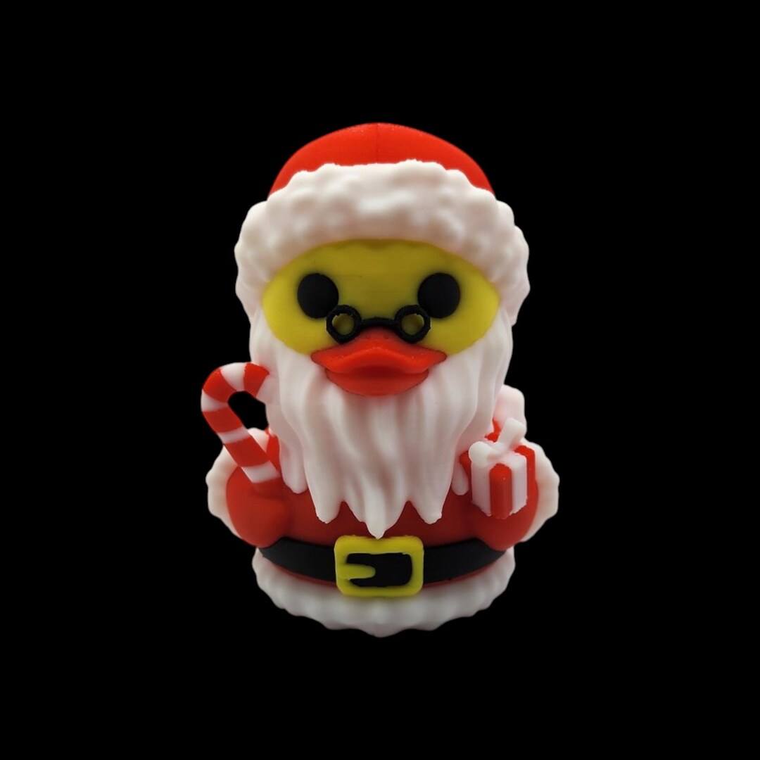 Christmas Duck Figurine Santa Decoration Holiday Ornament Cute Gift ...