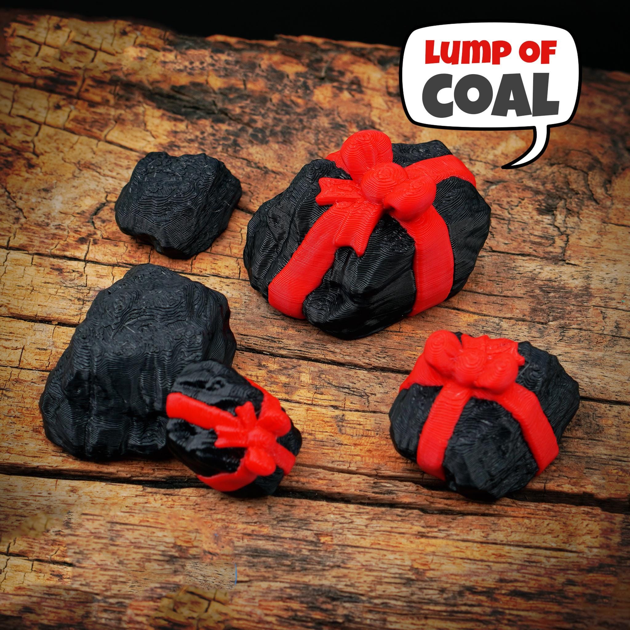 3D Printed Lump of Coal|funny Christmas Gift, Naughty List Gag Gift ...