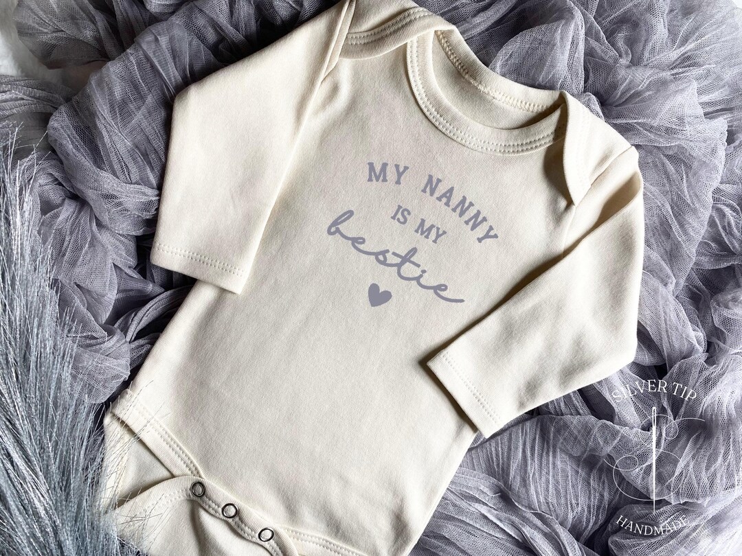 Embroidered My Nanny is My Bestie Bodysuit, Pregnancy Announcement ...
