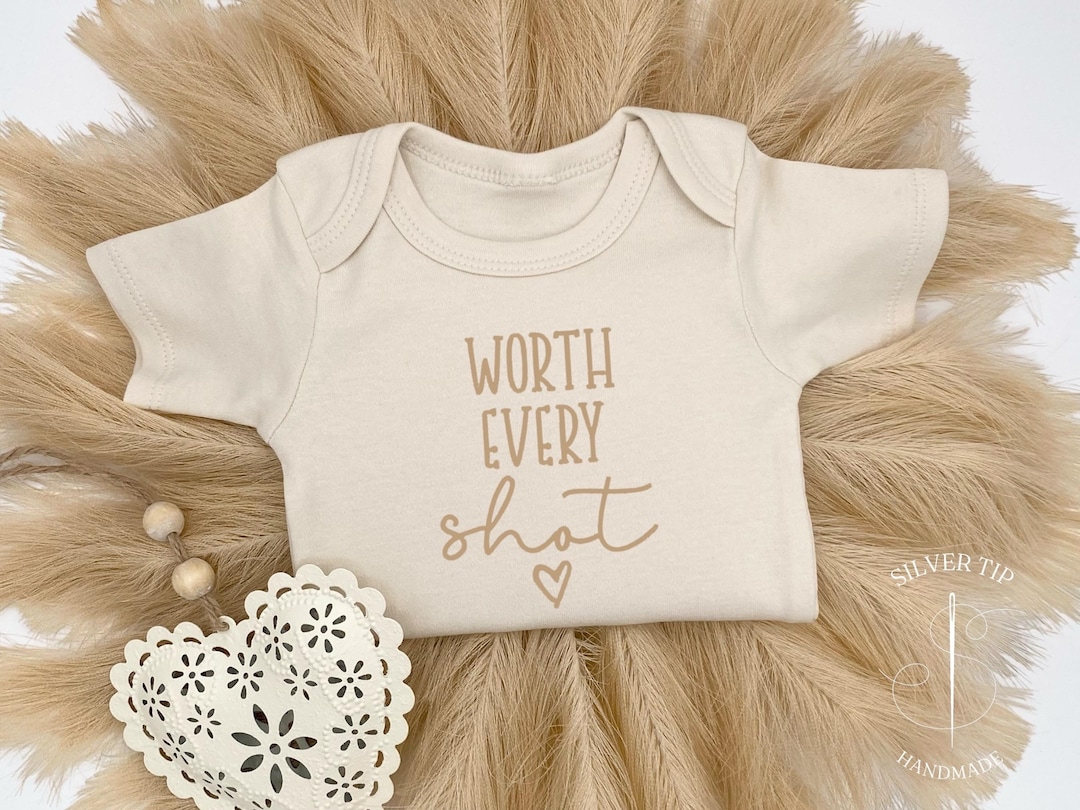 Embroidered Worth Every Shot Bodysuit, Miracle Baby, IVF Pregnancy ...