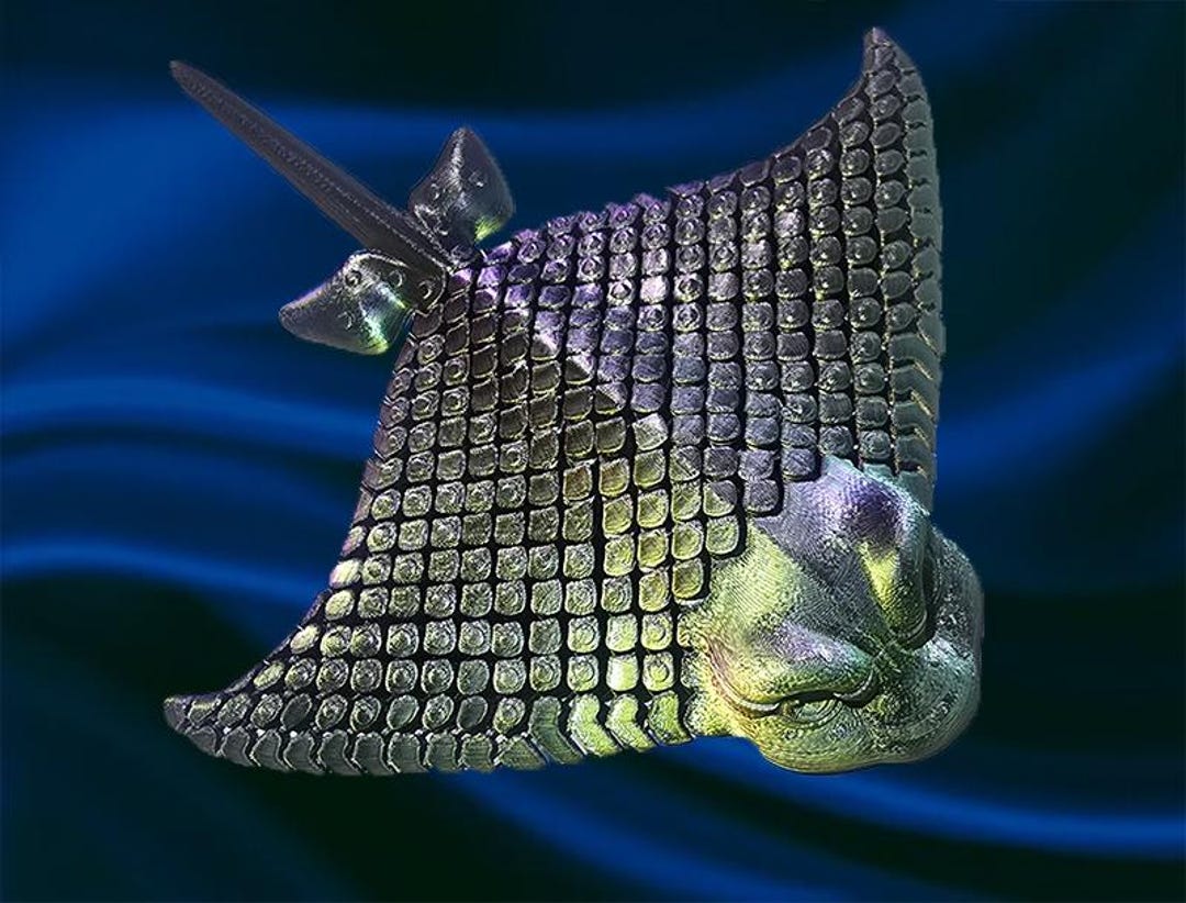 3D Fidget Toys, 3D Fidget Animals, Manta Ray, Manta Ray Toy, 3D Printed ...