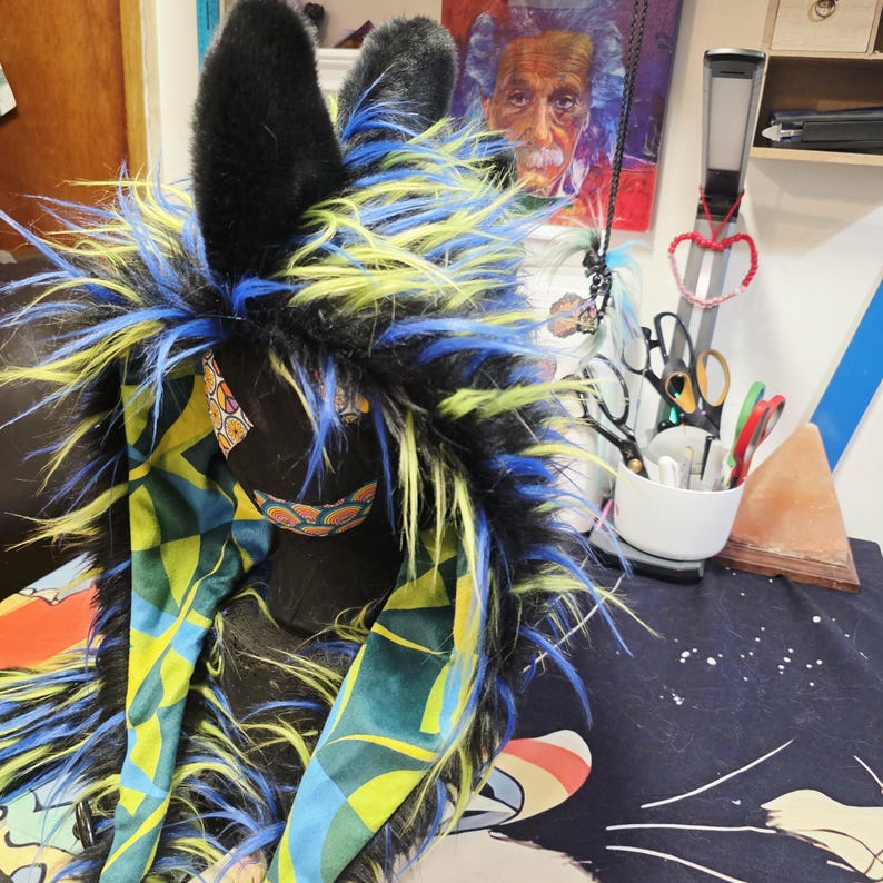 Faux Fur Spirit Dino Hoodling: Rave Festival Costume With Backpacking ...
