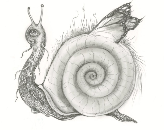 Oddity Creature Original Pencil Drawing - Etsy