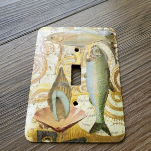 One Fish Two Fish, Light Switch Cover, Decoupage, Ocean Theme, Fish ...
