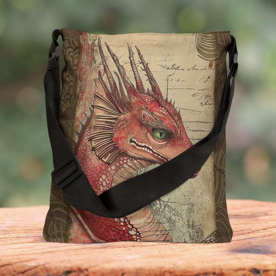 Dragon Collection Tote Bag Adjustable Tote Bag (AOP) All Over Print ...