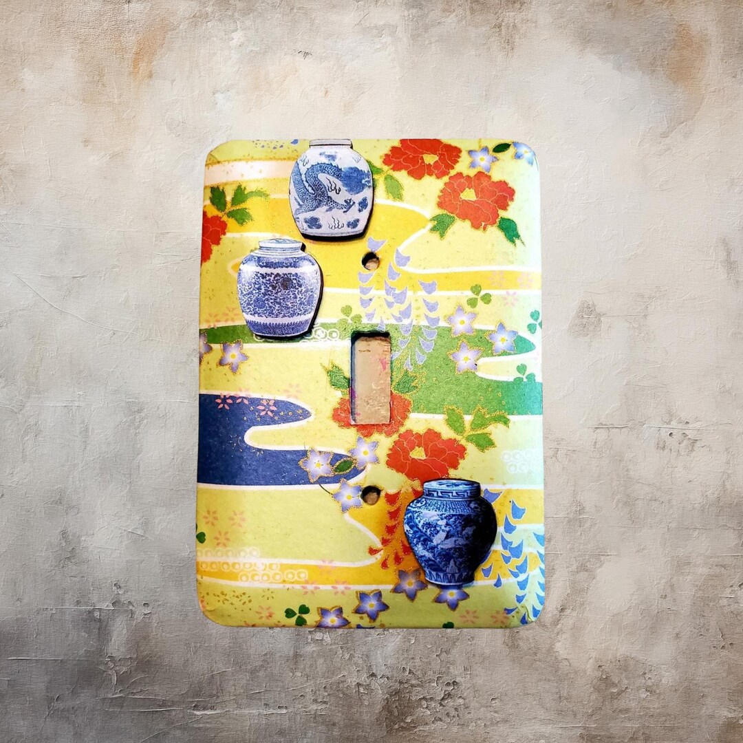 Origami Ginger Jar Switch Plate Cover: Grandmillennial Decor - Etsy