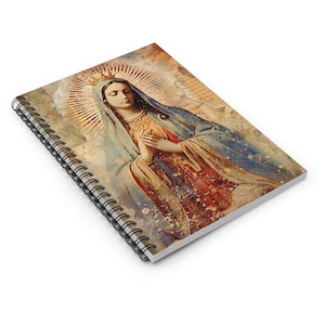 Blessed Virgin Mary Journal, Spiral Notebook Ruled Line, Catholic, Lady ...