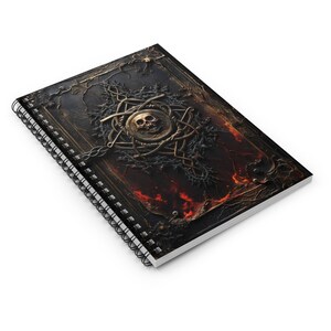 Skull Grimoire Notebook: Witchcore Book of Shadows, Ruled Line - Etsy
