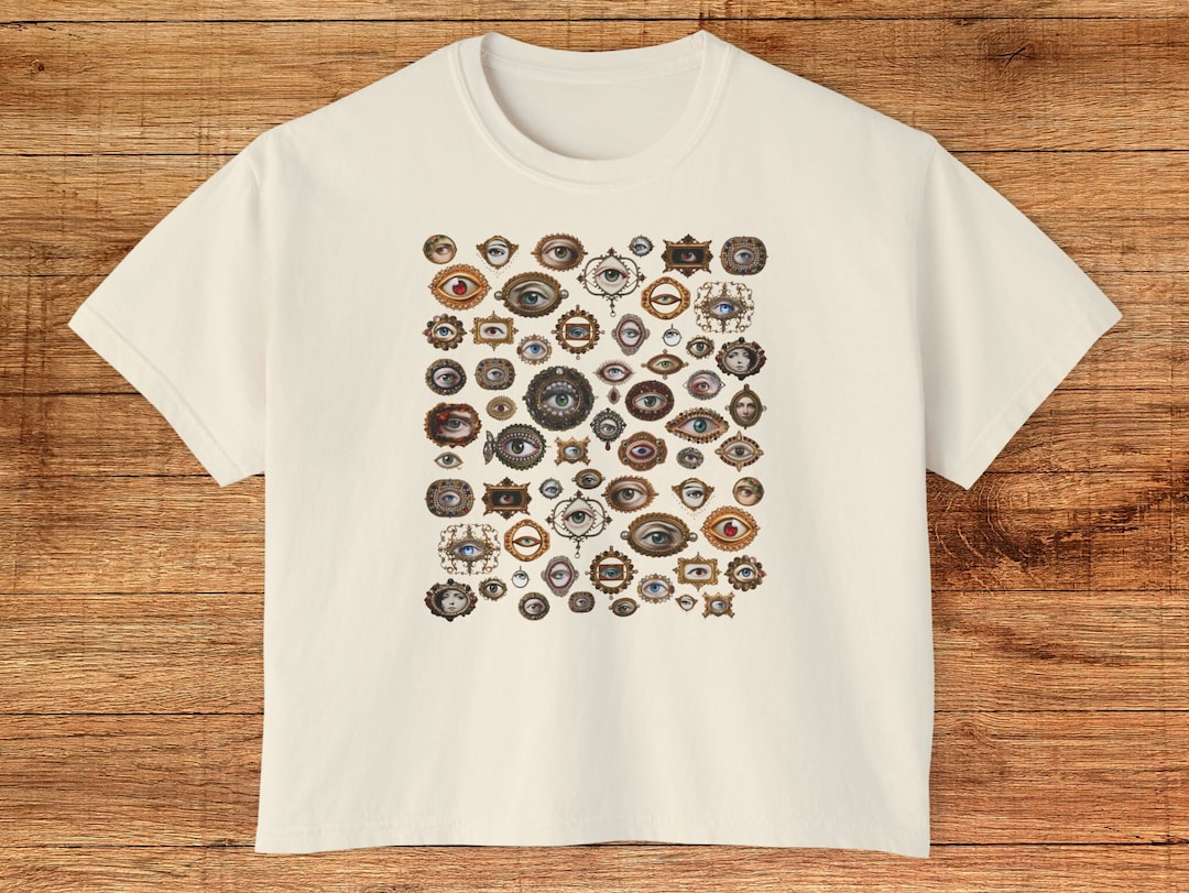 Lover's Eyes T Shirt, Women's Boxy Tee, Cropped Top, Georgian Inspired ...