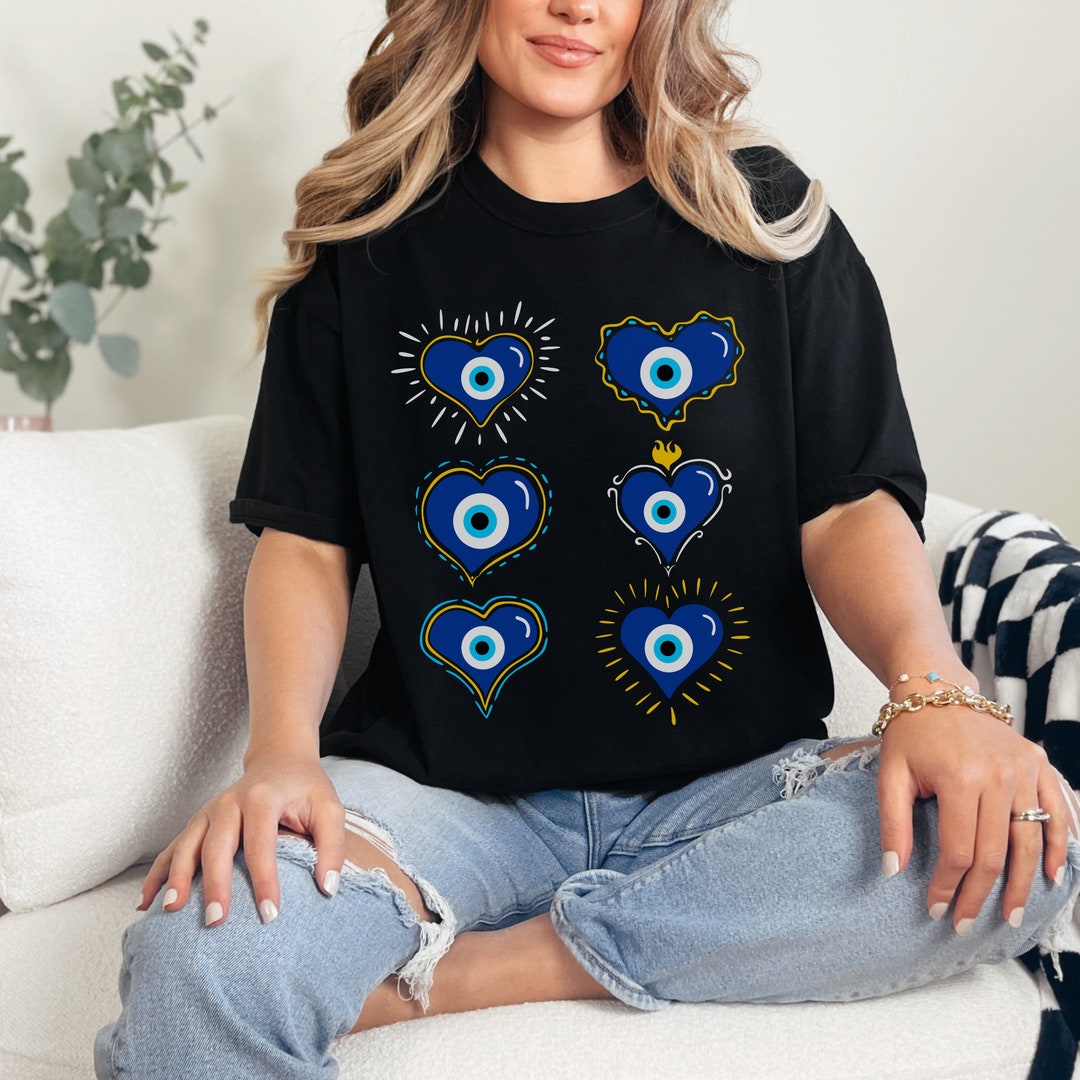 Eye of Protection and Love T Shirt, Unisex Garment-dyed T-shirt, Evil ...