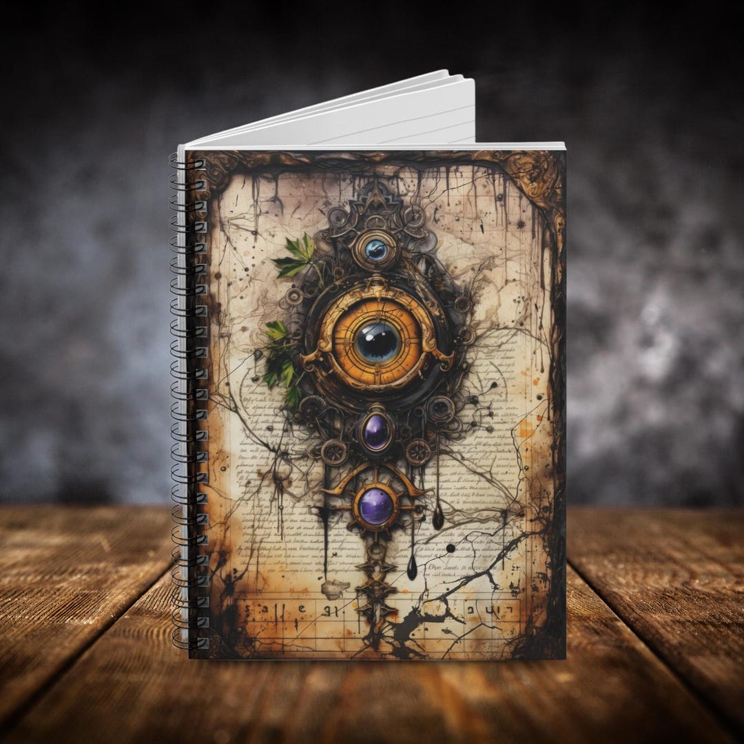 Jeweled Book of Shadows: Witchcore Grimoire Spiral Notebook - Etsy