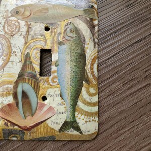 One Fish Two Fish, Light Switch Cover, Decoupage, Ocean Theme, Fish ...