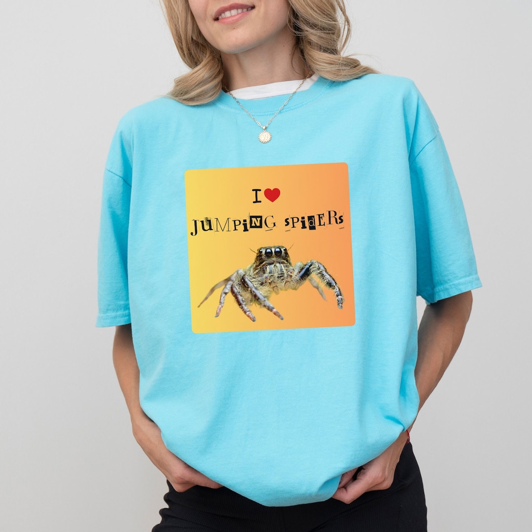 I Love Jumping Spiders T Shirt, Comfort Colors T Shirt, Loves Spiders ...