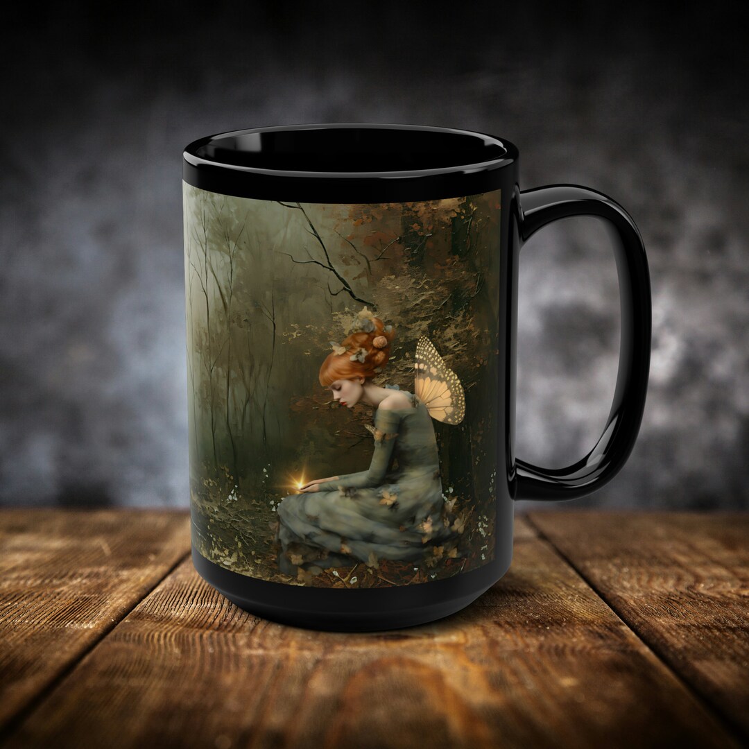 Autumn Fairy Light Mug, Large Mug, Cottage Core Mug, Fairy, Woodland ...