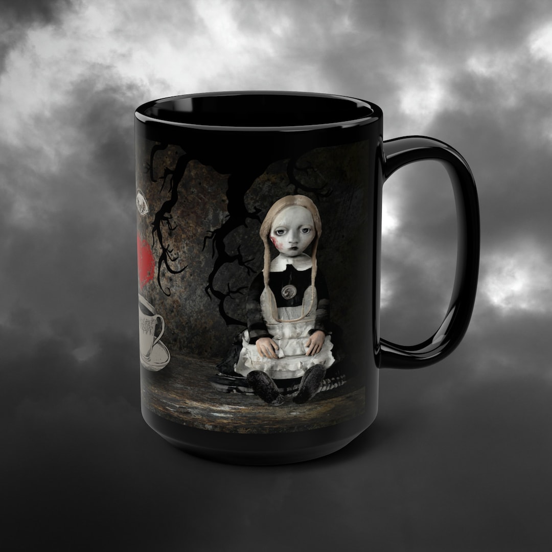Creepy Dolls, Gothic Coffee Mug, I Love Coffee Mug, Goblin Core, Gothic ...