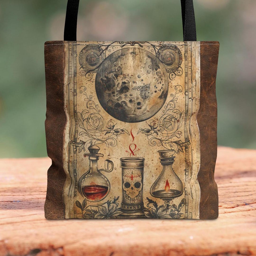 Apothecary Tote Bag (AOP) All Over Print Tote Bags, Dark Academia ...