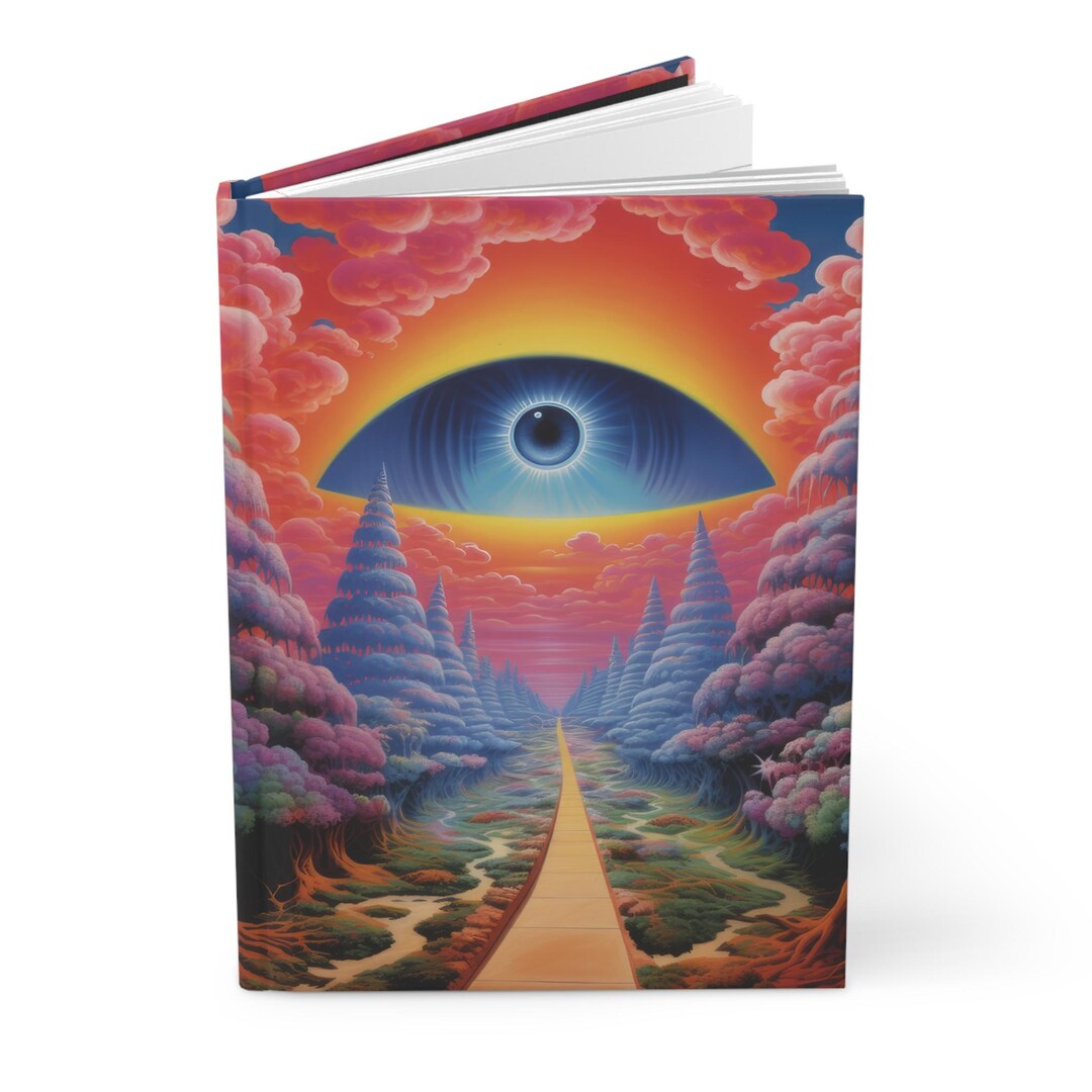 Hardcover Journal, Matte Finish, Retro 60's Trippy Otherworldly ...