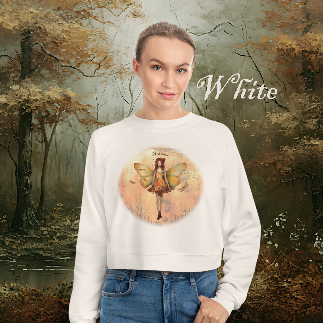Autumn Fairy Cropped Top Women's Top Fleece Pullover - Etsy