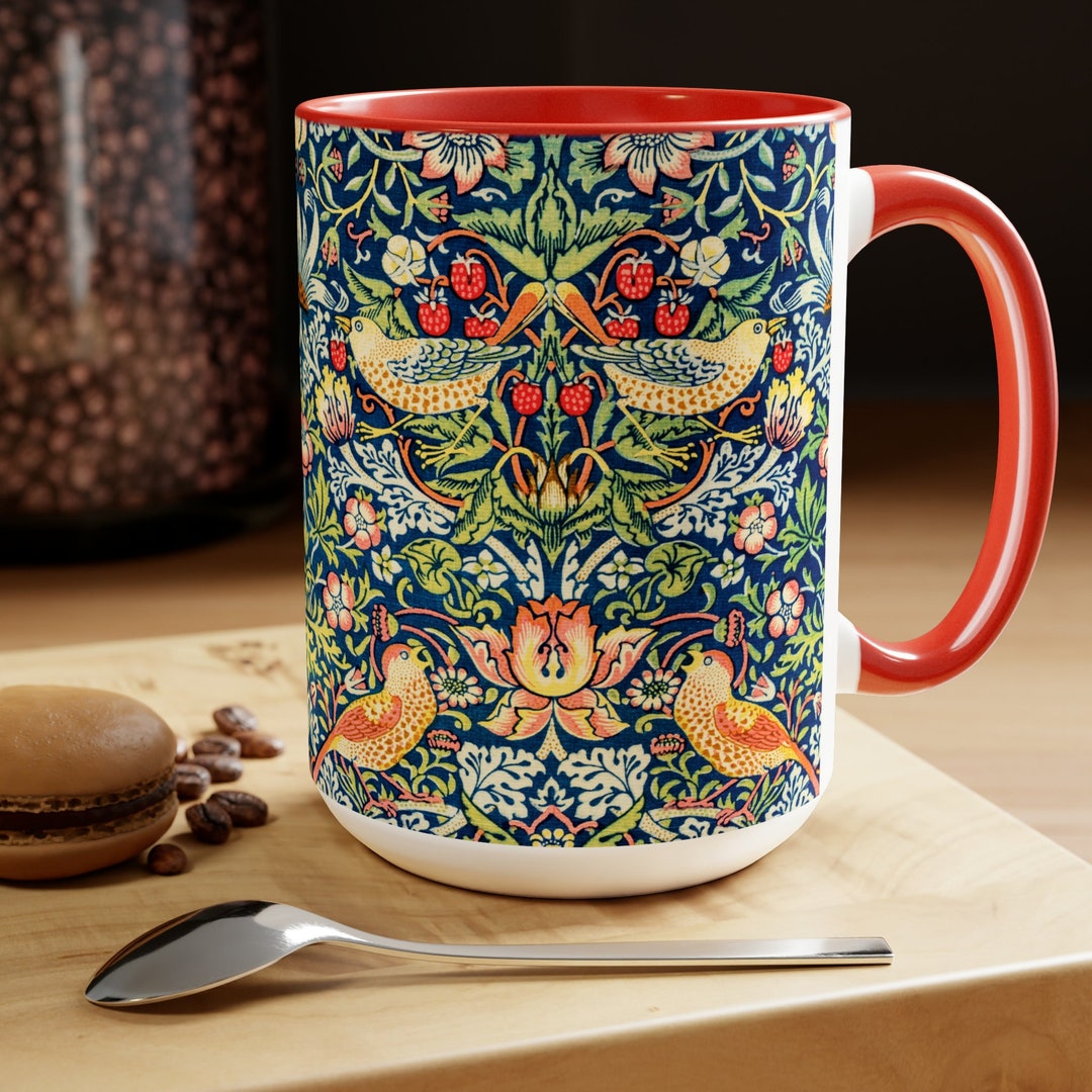 1800's Design, William Morris Inspired, Strawberry Thief, Bright Tone ...