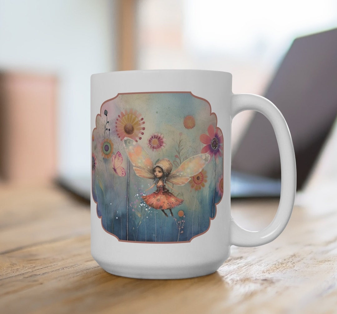 Sweet Butterfly Fairy Mug: 15oz Ceramic Coffee Mug - Etsy