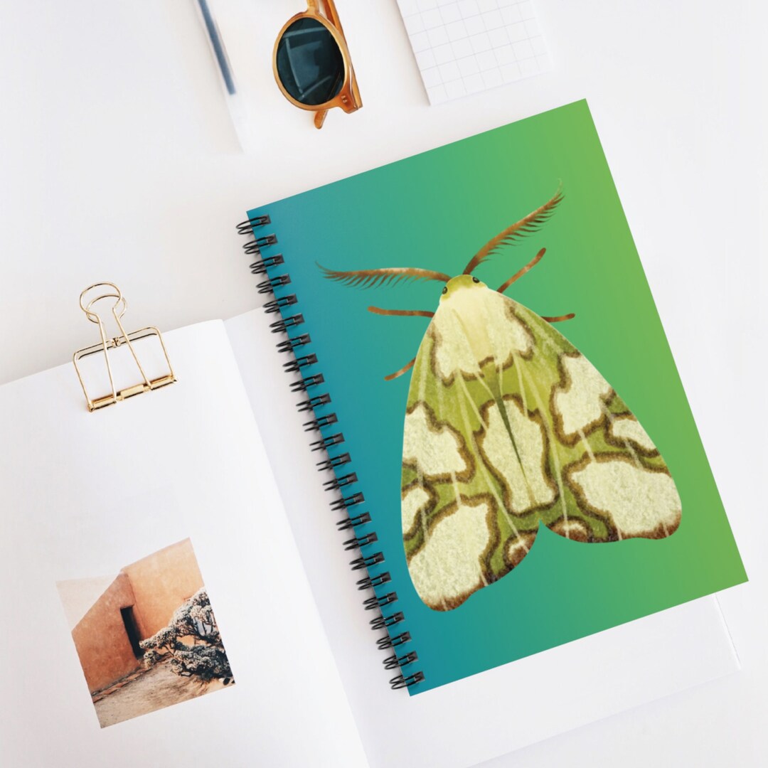 Camo Moth Notebook, Spiral Notebook - Ruled Line, Loves Moths, Bugs ...