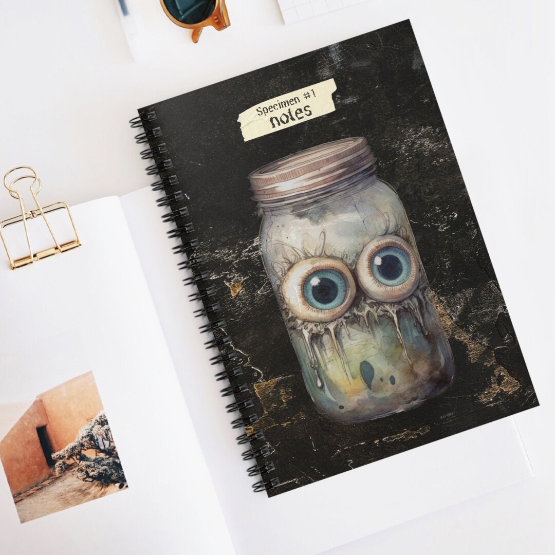 Notebook, Specimen #1 Notes, Spiral Notebook - Ruled Line, Scary Eyes ...