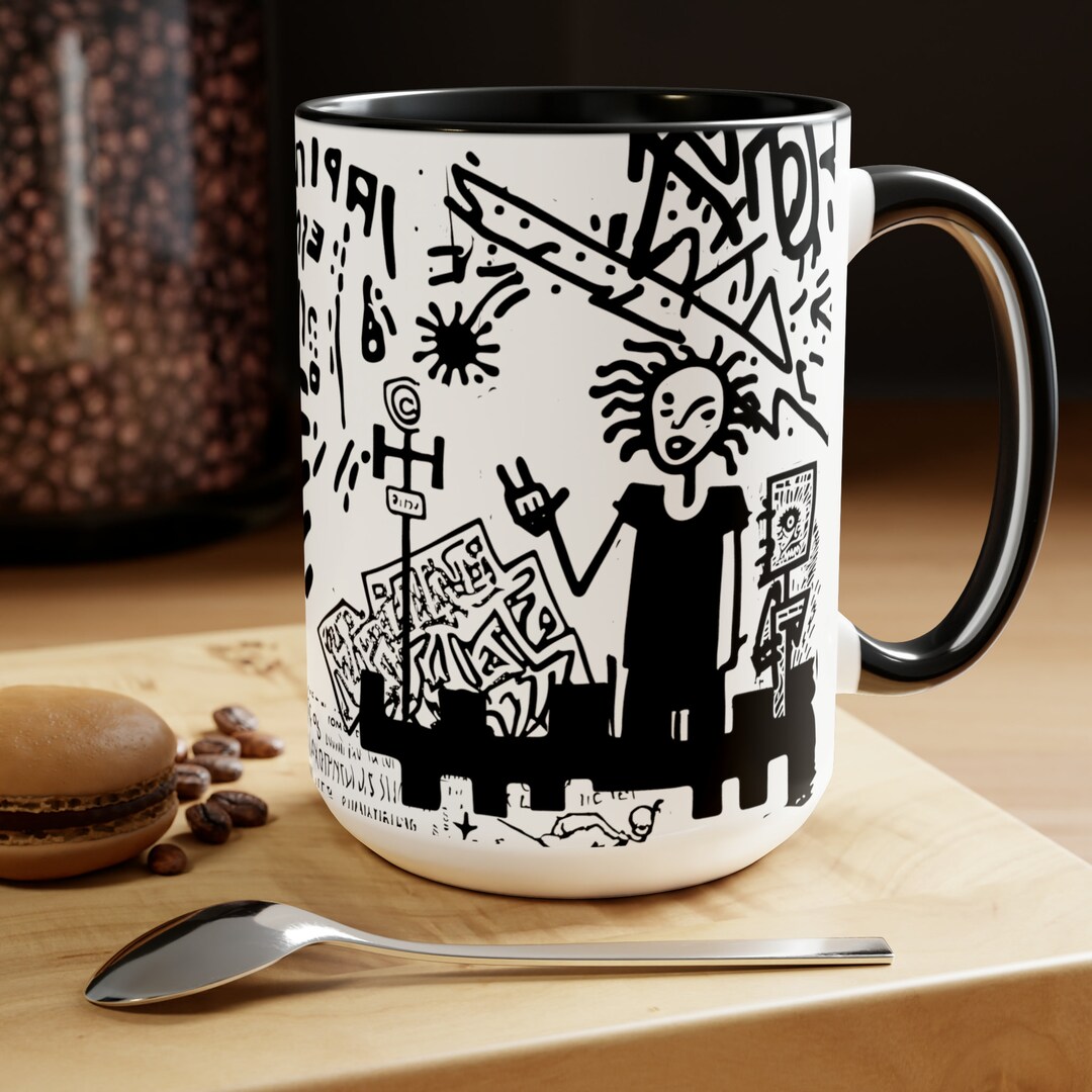 80's Neo Expressionism Mug Series 2, Graffiti Style Mug, Street Art ...