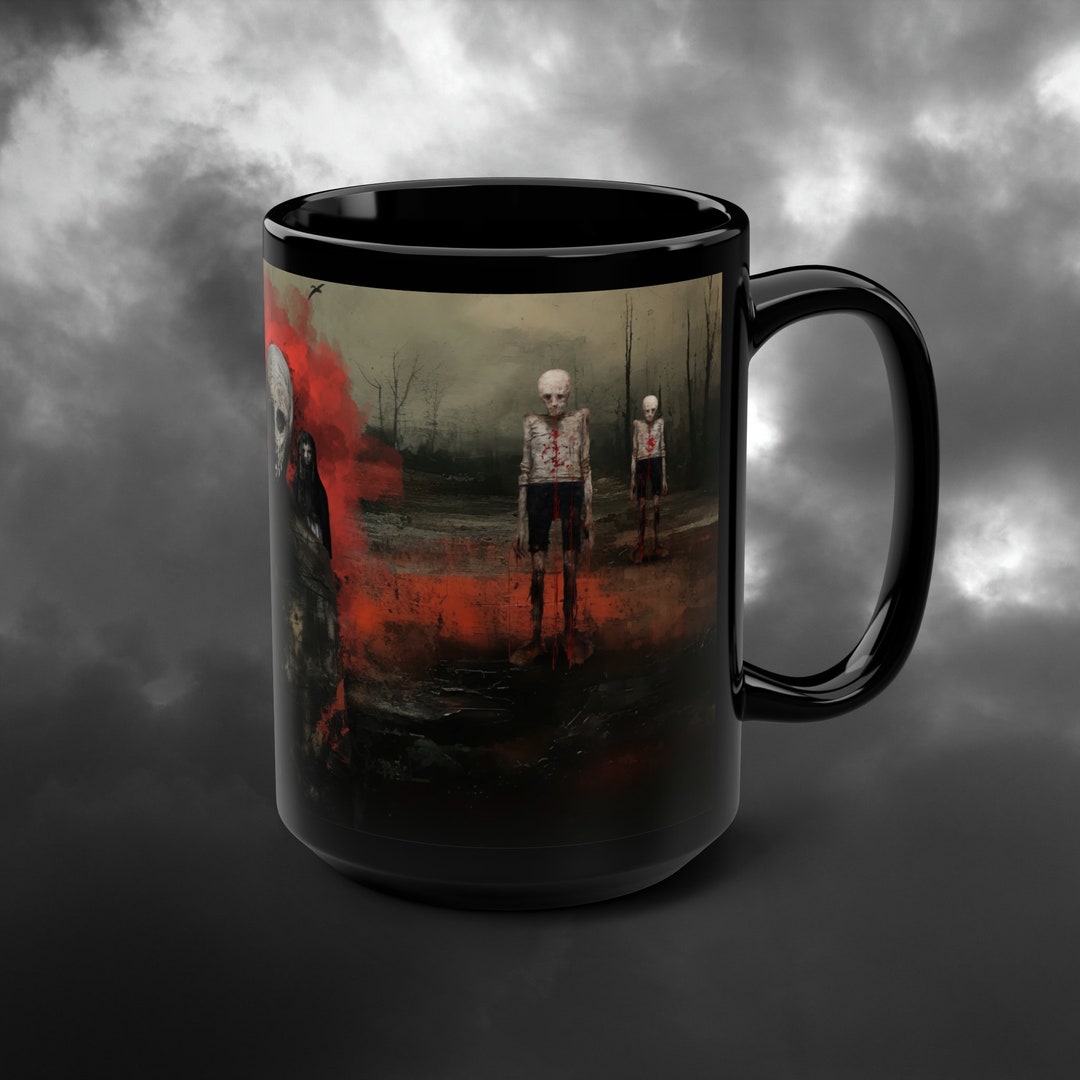 Ghoul's Mug, Creepy, Scary Mug, Large Coffee Cup, Large Coffee Mug ...