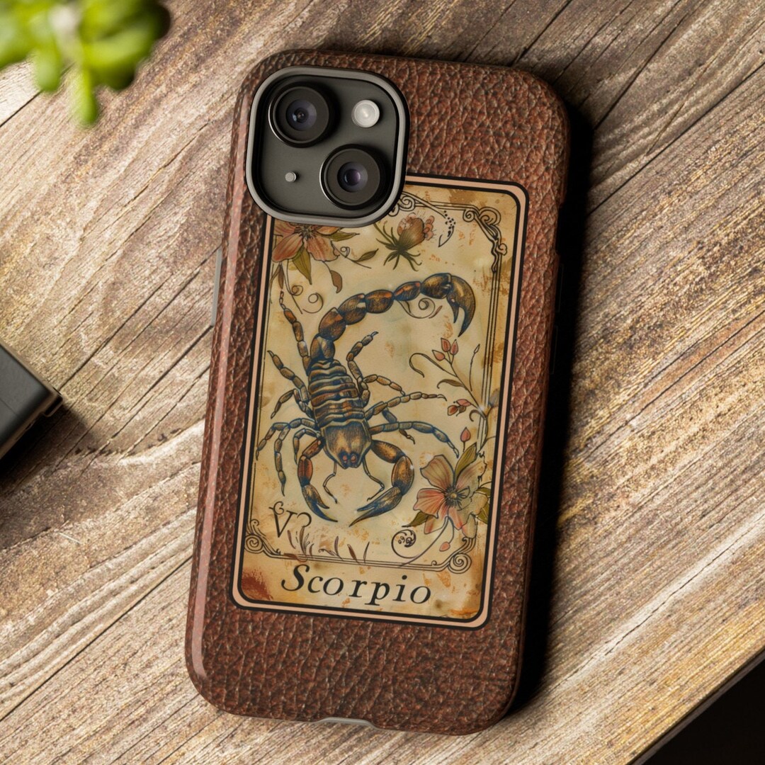 Scorpio Zodiac Tarot Card Tough Phone Case: Vintage Astrology Birthday ...