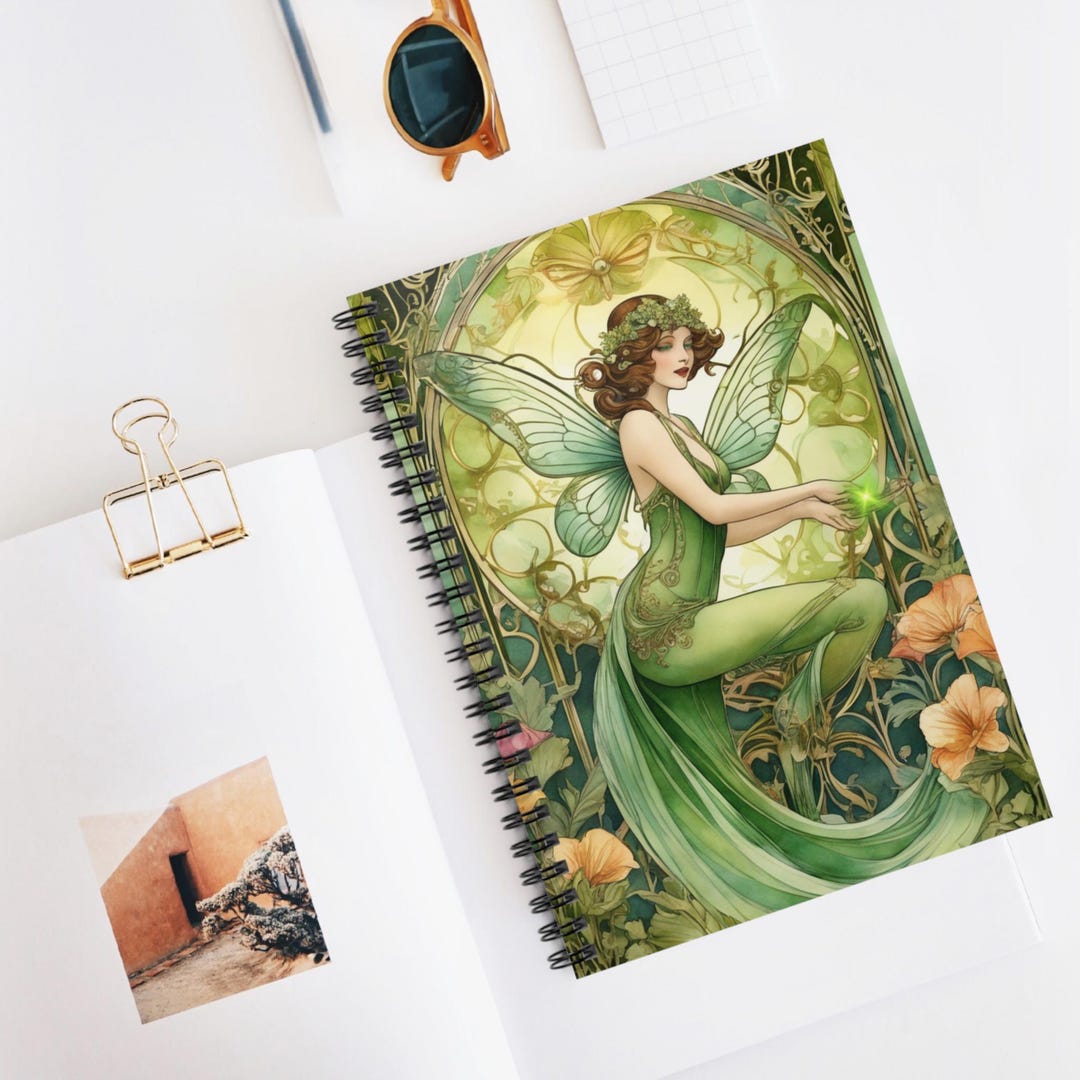 Green Fairy Collection, Notebooks, Journals, Spiral Notebook Ruled Line ...