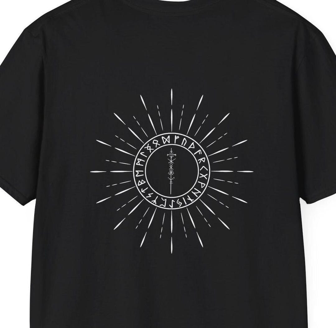 Norse Runes Tee, Simple Viking T-shirt, Soft Style Top, Rune Symbol ...