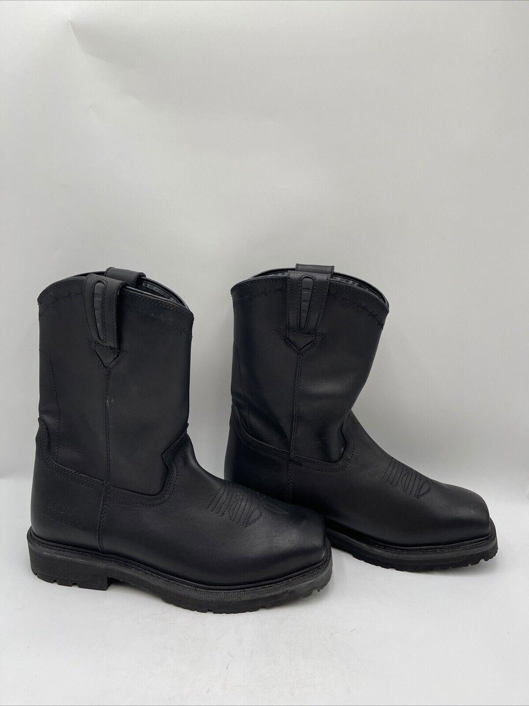 Cody James Men's Uniform Western Work Boot Comp Toe Black Leather Size ...