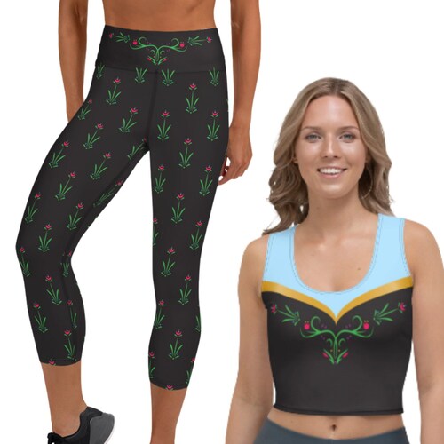 Anna Frozen Inspired Running Costume Capri Leggings - Etsy