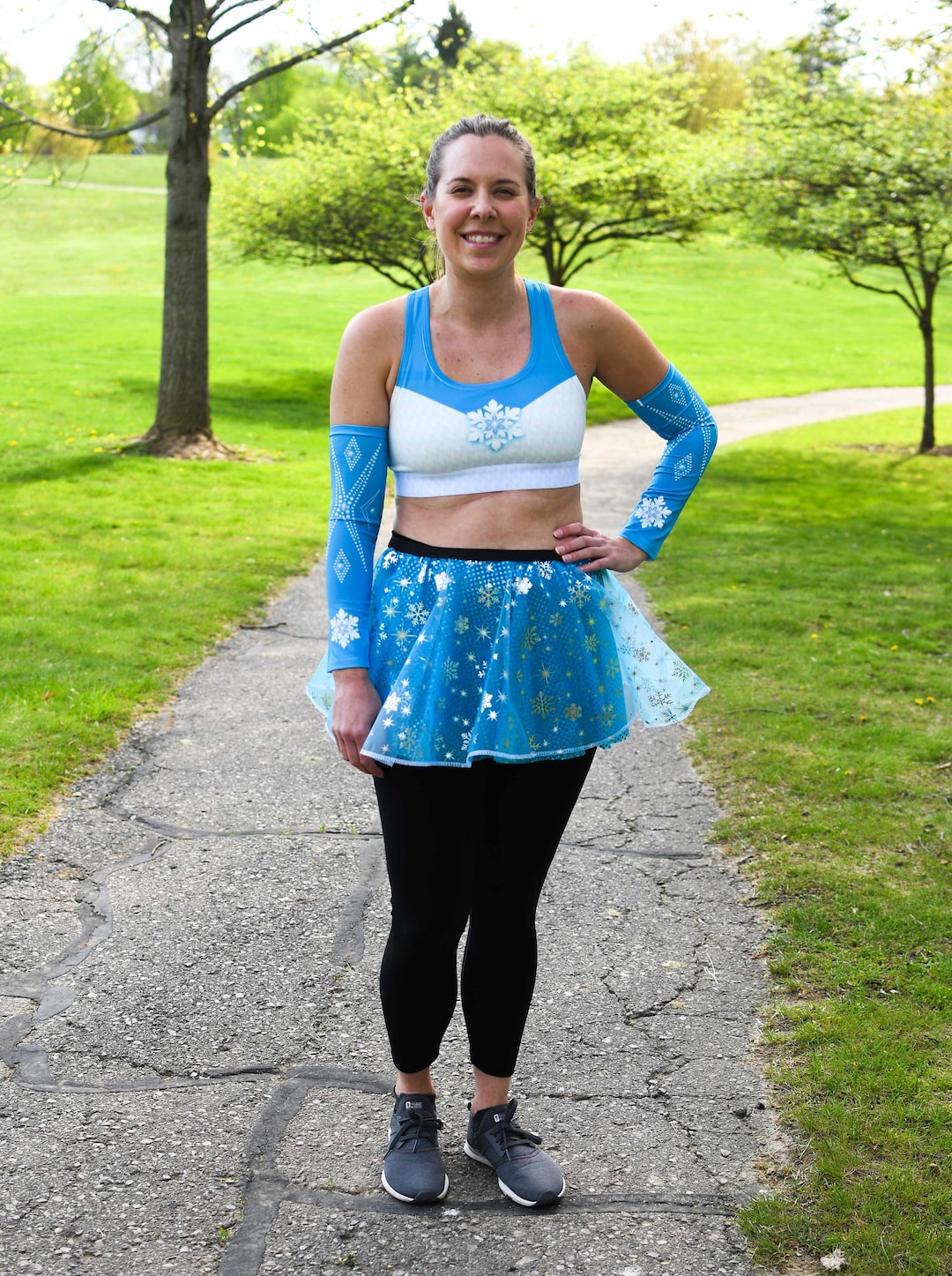 Elsa Running Sports Bra, Elsa Frozen Sports Bra Costume, Running ...