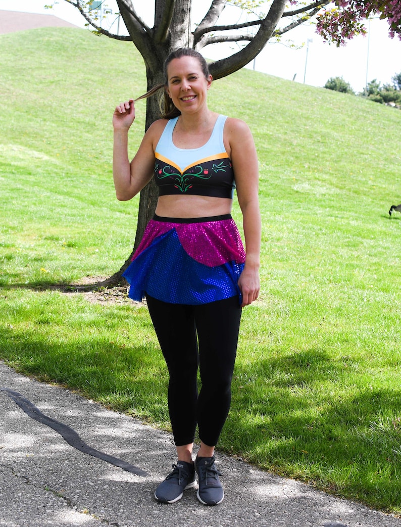 Anna Running Sports Bra Anna Frozen Sports Bra Costume - Etsy