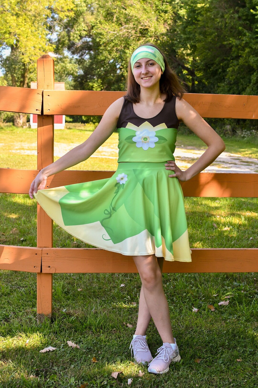 Princess Tiana Dress, Tiana Frog Princess Running Costume, Tiana ...