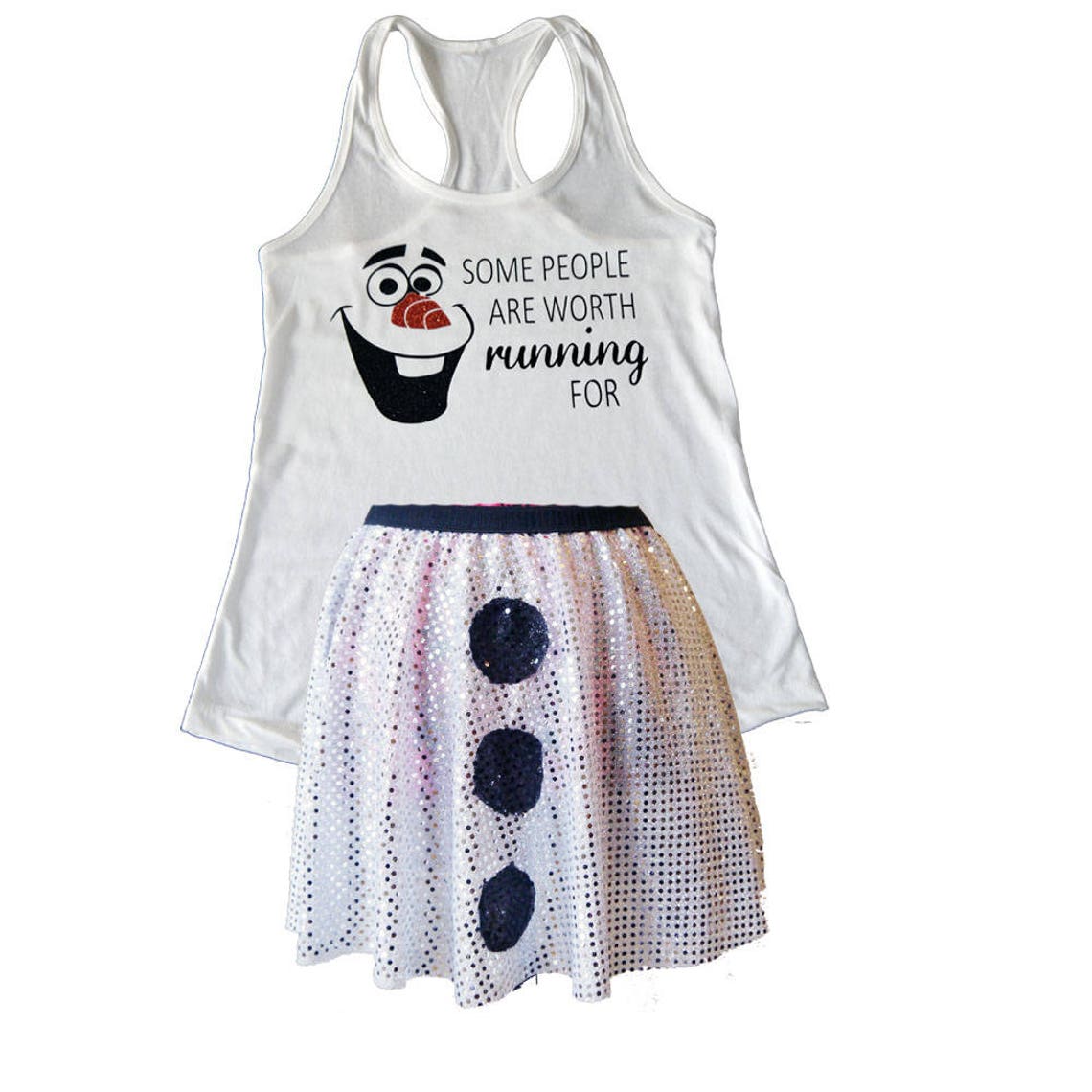Olaf Running Costume, Frozen Costume, Olaf Shirt, Olaf Tank, Sparkle ...