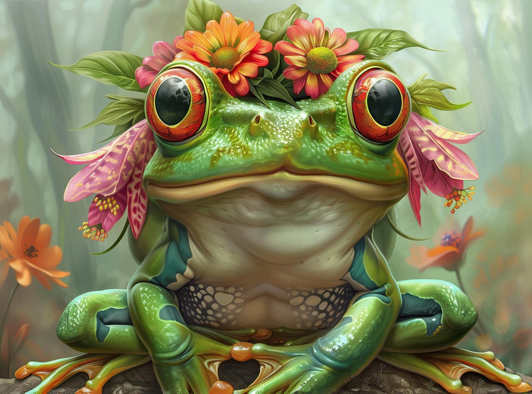 The 1000 Piece Jigsaw Puzzle for Adults - Cute Spirit Animal Frog ...
