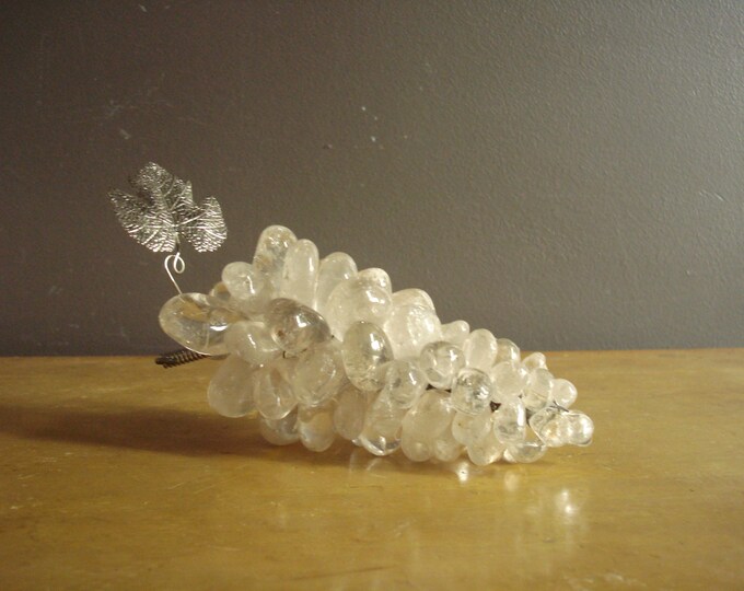 Glass Grapes - Decorative Fruit - Glass Cluster of Fruit - White or ...