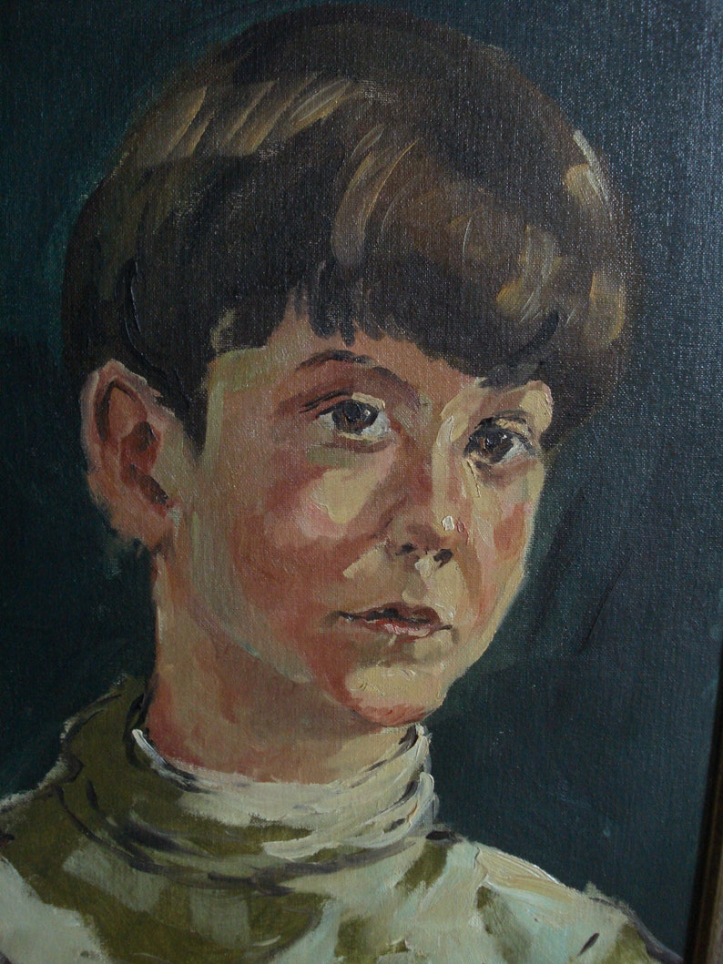 Carl Vintage Original Portrait Boy Painting Antique - Etsy