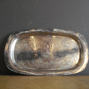 Vintage Silver Tray Mini Oval Silverplate Platter or Serving Tray ...
