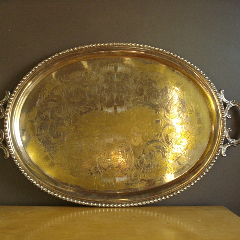 Silver Platter - Etsy
