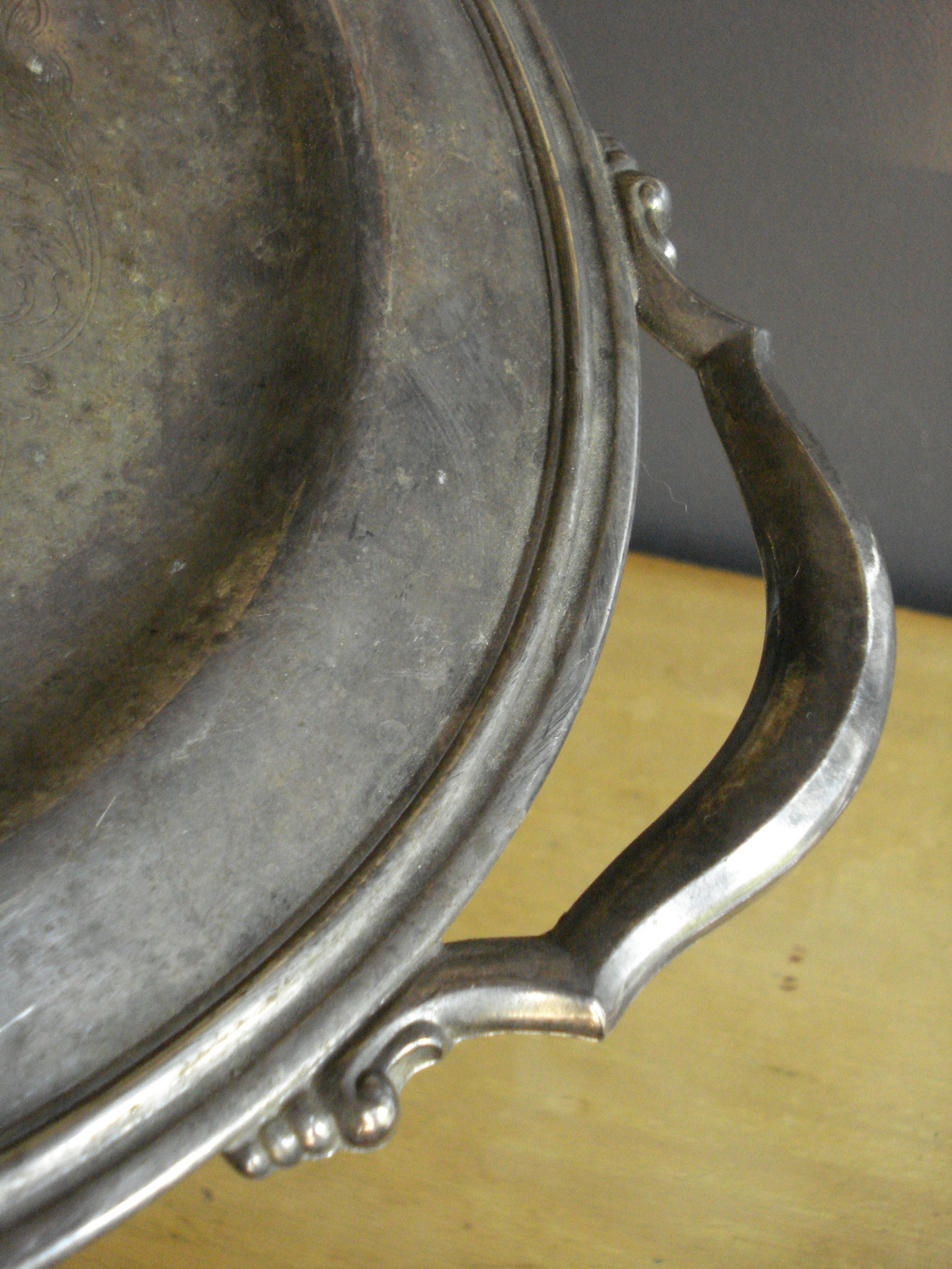 Large Oval Silverplate Serving Tray With Handles Webster - Etsy