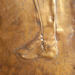 Vintage Burnished Copper Art Piece Copper Embossed Bas Relief Woman ...