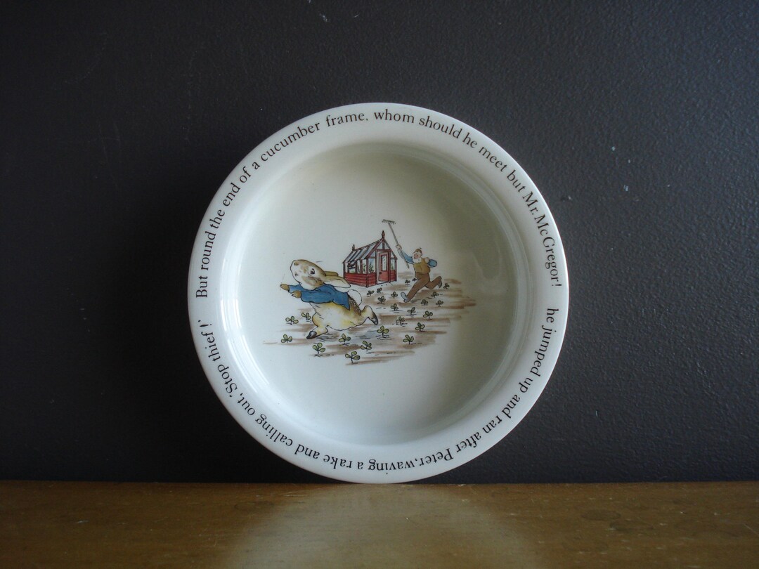 Wedgwood Peter Rabbit Bowl - Vintage Child's Dish - English Child's ...