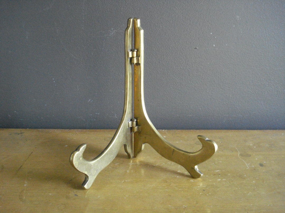 Stand It up - Small, Very Heavy Vintage Brass Picture or Book Stand ...